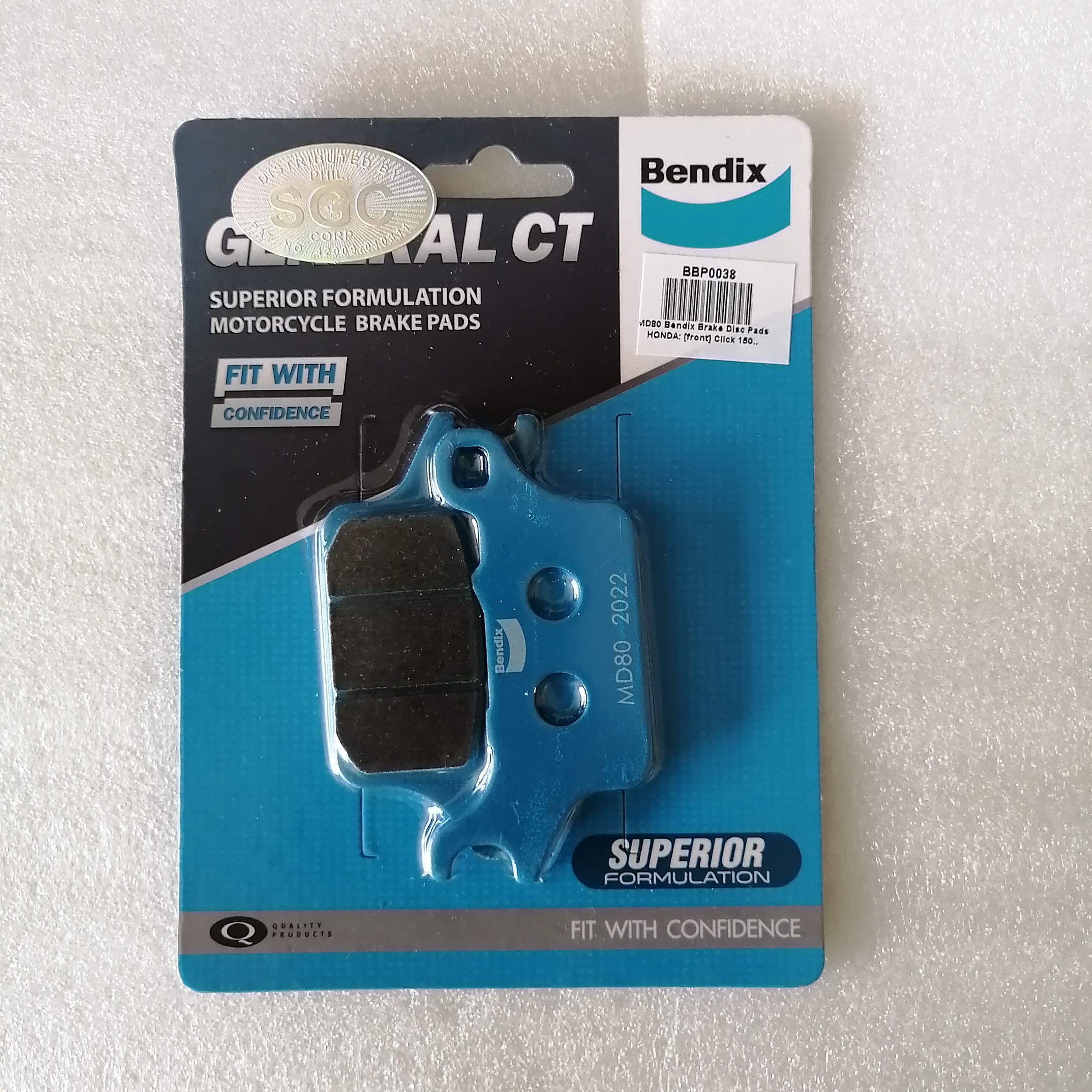 Bendix MD 80 Brake Pads for Honda Click 150, Click 125 New(Front ...