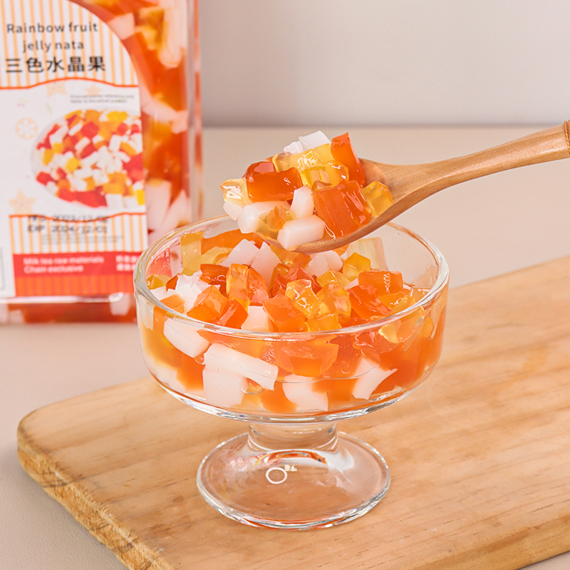HYX Rainbow Fruit Jelly - 3 Color Mix for Bubble Tea, Dessert, Halo ...