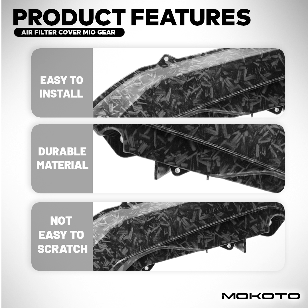 MOKOTO MIO GEAR AIR FILTER WITH PULLEY COVER SET Z-9854 FORGED / Z-9853 ...
