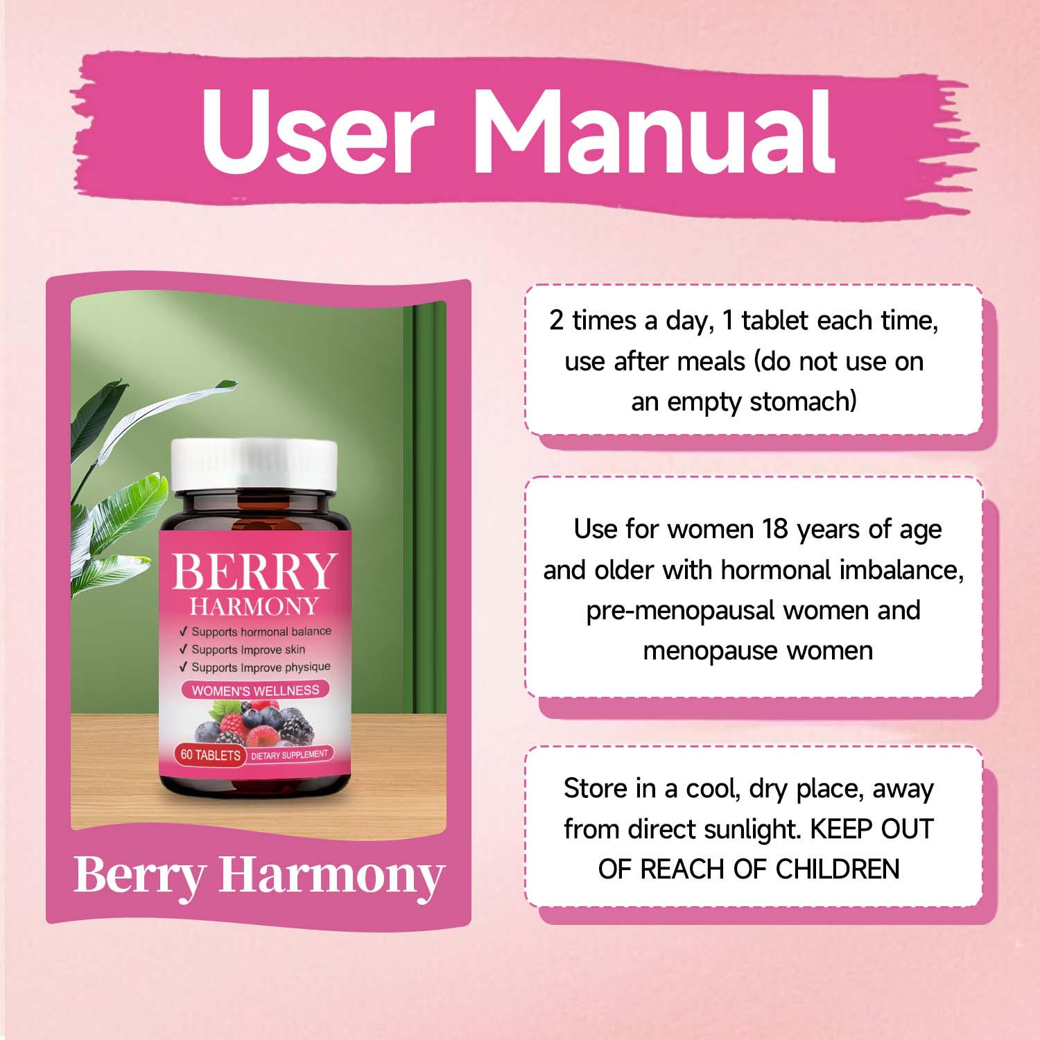 Softher Berry Harmony Tablets for Hormonal Balance Women Wellness ...