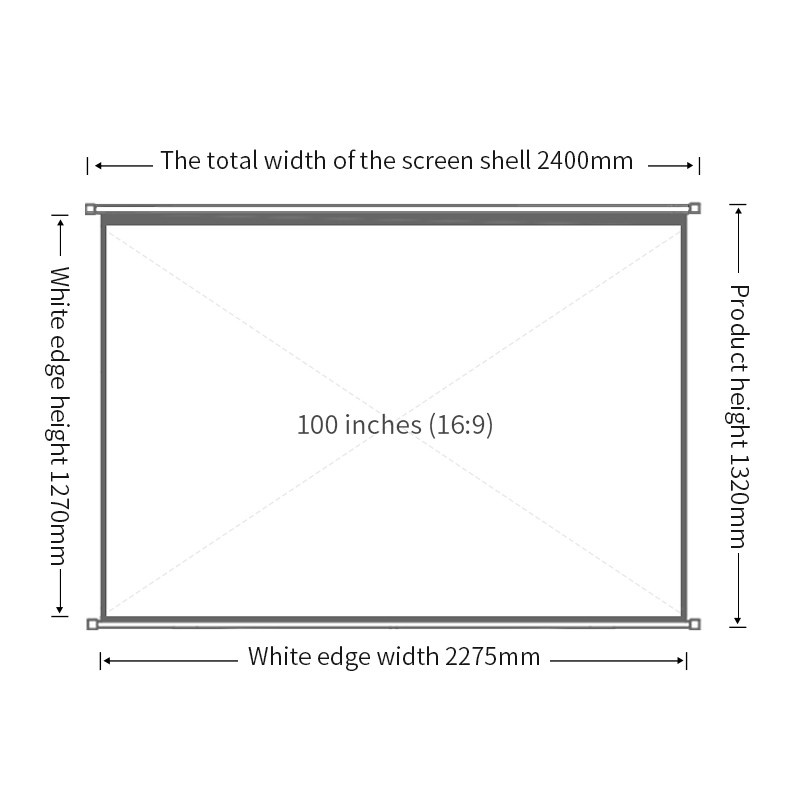 Deli 4K Projector Screen 100/120' HD Vivid Color for Office Meeting ...