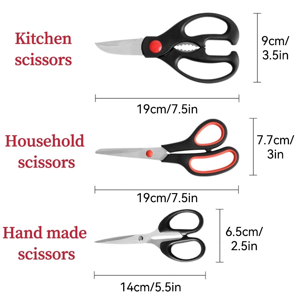 COD 3pcs Scissors Professional Kitchen Scissors MultiFunction Stainless ...