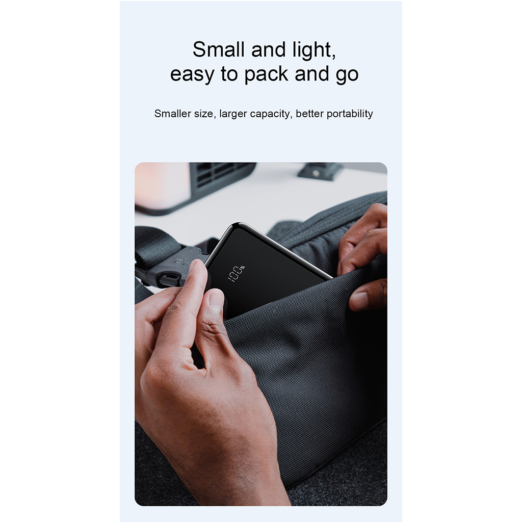 Awei P10K 10000mAh Power Bank Quick Charge Powerbank 2-USB Output 22.5W ...