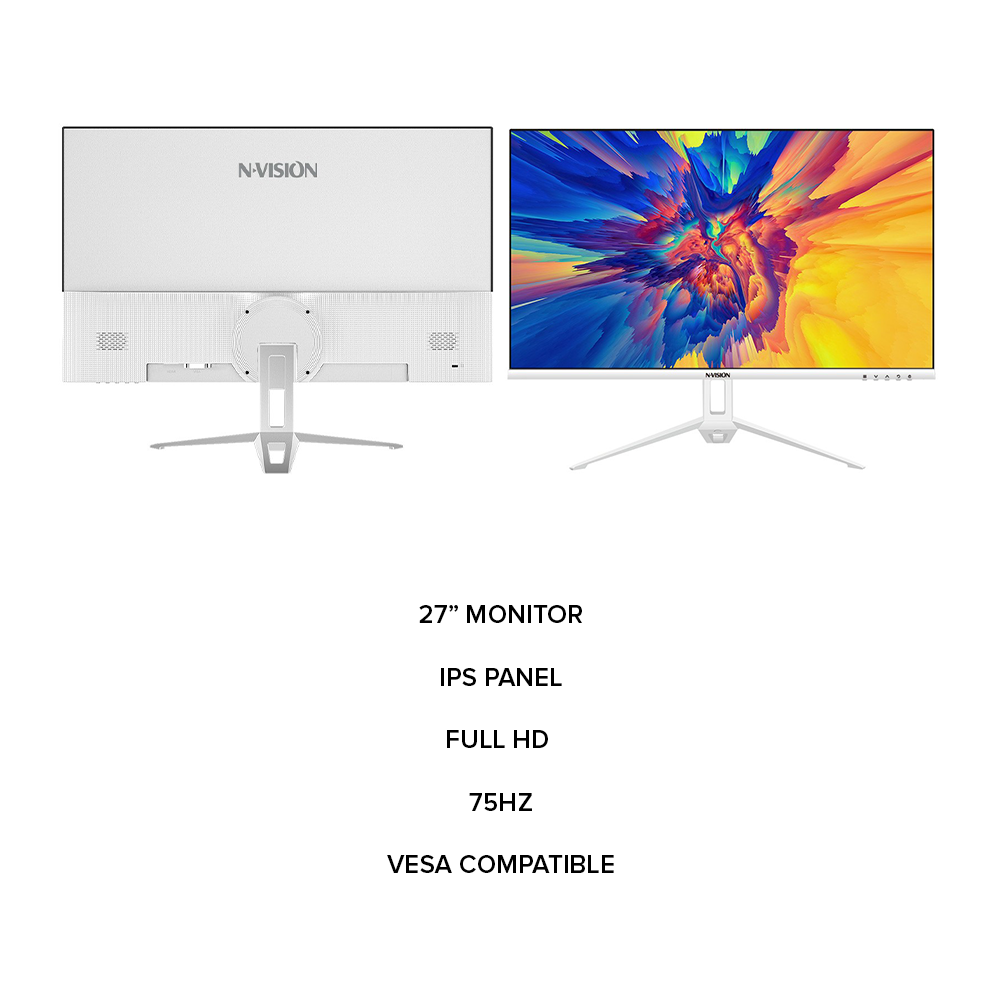 EasyPC| Nvision N2755 and N2788 27 inch 75Hz IPS Monitor| FHD| Black and White | Shopee Philippines