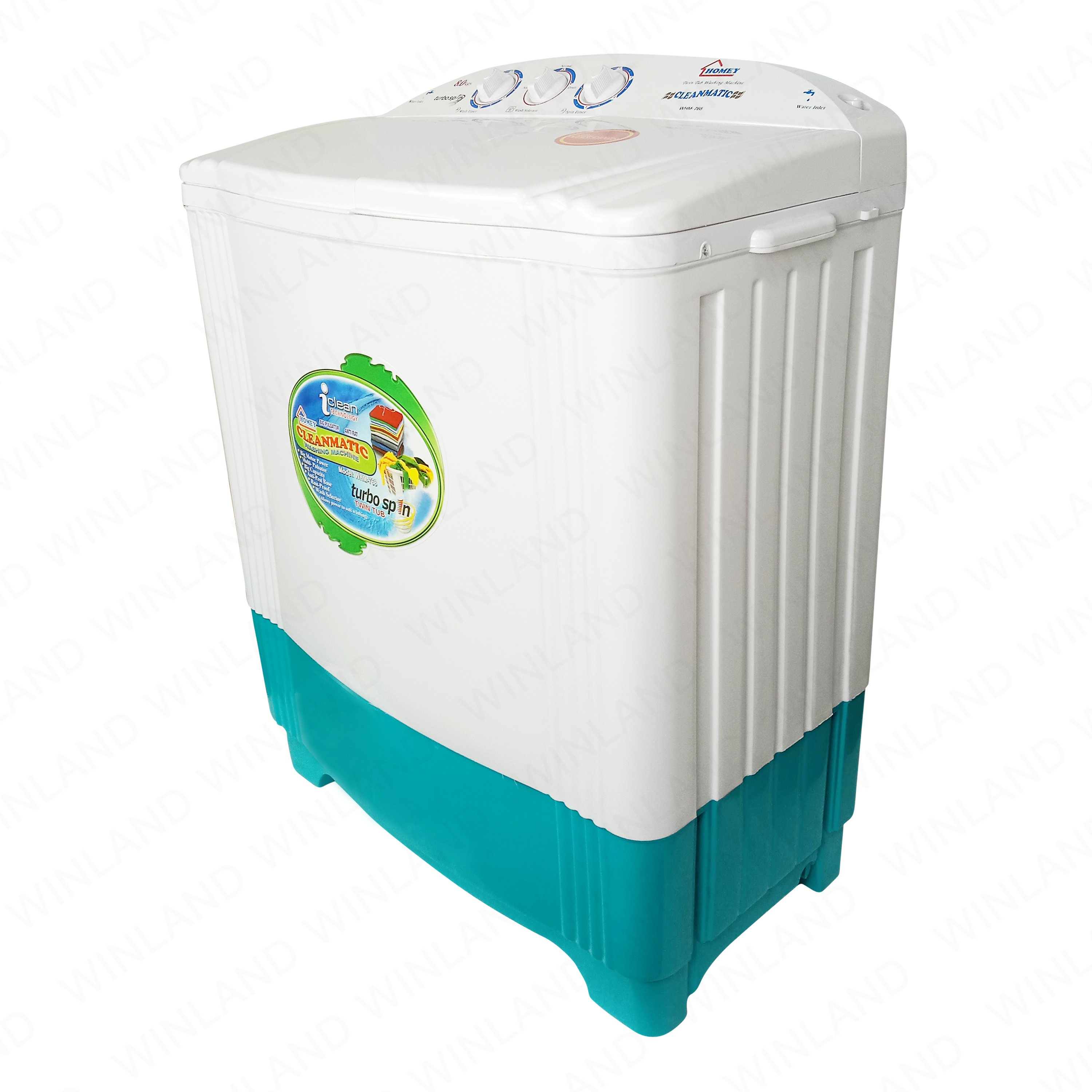 Homey by Winland Cleanmatic 8KG Twin Tub Washing Machine with Spin ...