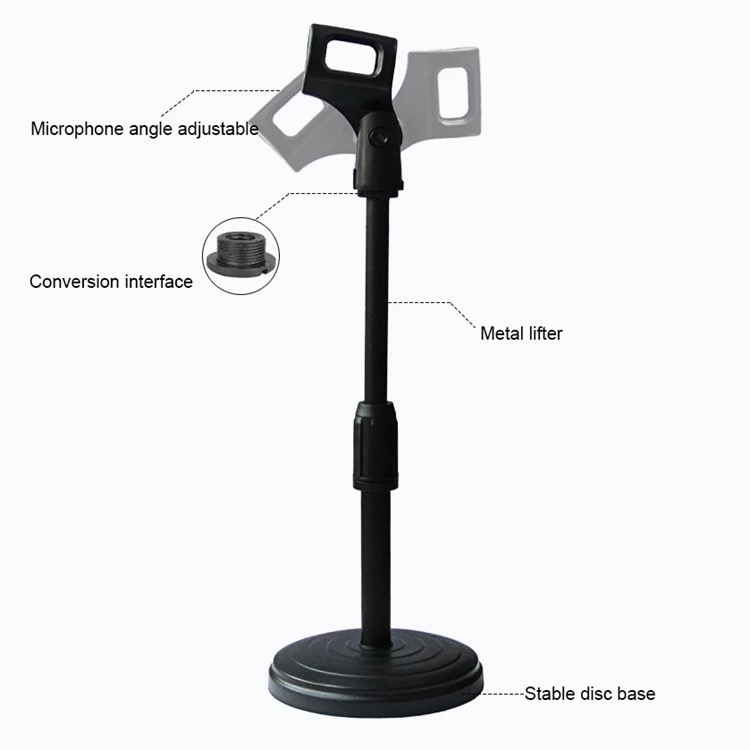 V2S Y5 Mic Stand Portable Microphone Stand Adjustable Height MicHolder ...