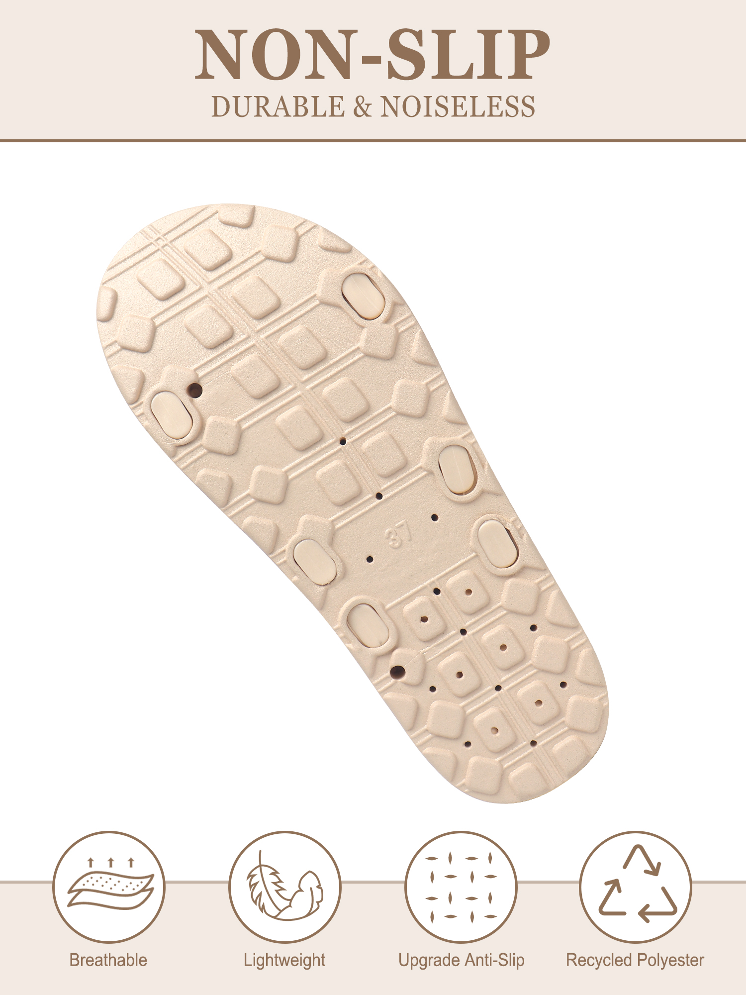 MICHAELA Quilted Crossover Slides Comfy Lightweight Upgrade Anti-Slip ...