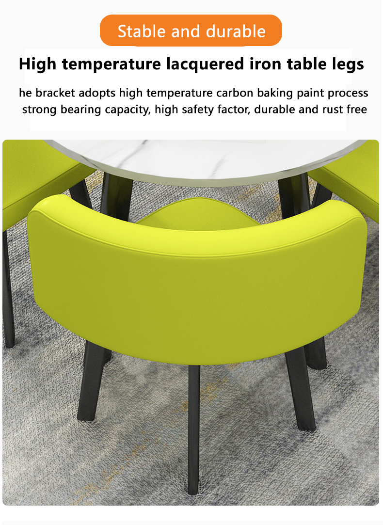 Nordic minimalist Dining table set furniture reception business office ...