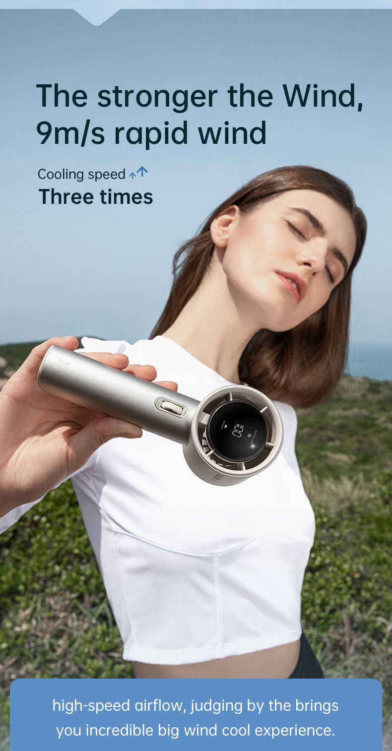 JISULIFE Handheld Fan Pro1 / Pro1S Rechargeable 100 Gear Wind Speed ...