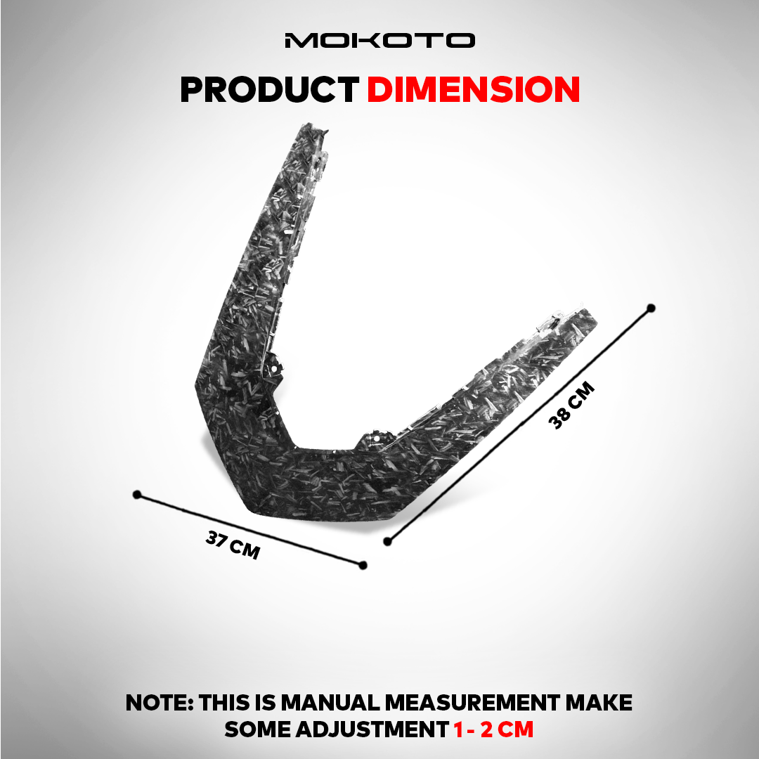 MOKOTO YAMAHA NMAX V2 FRONT COVER BIG U CARBON MKT-10650 / FORGED MKT ...