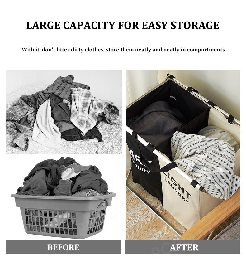 Waterproof Foldable Laundry Basket Organizer Waterproof Dirty Clothes ...