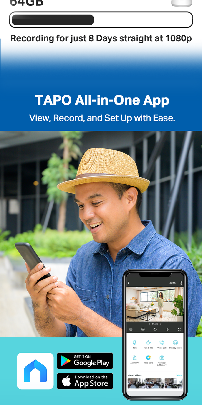 TP-Link Tapo TC71 2K 3MP 360° Pan/Tilt Home Security Indoor Wi-Fi CCTV ...