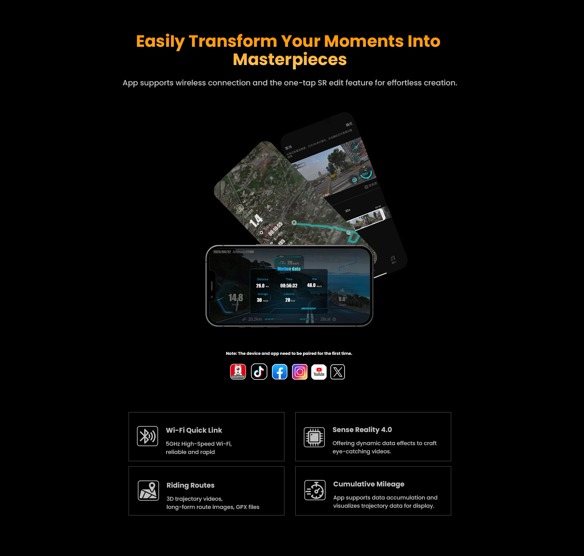 DDPAI RANGER 4K Riding Camera IP67 Waterproof Motorcycle Motorbike Dash ...