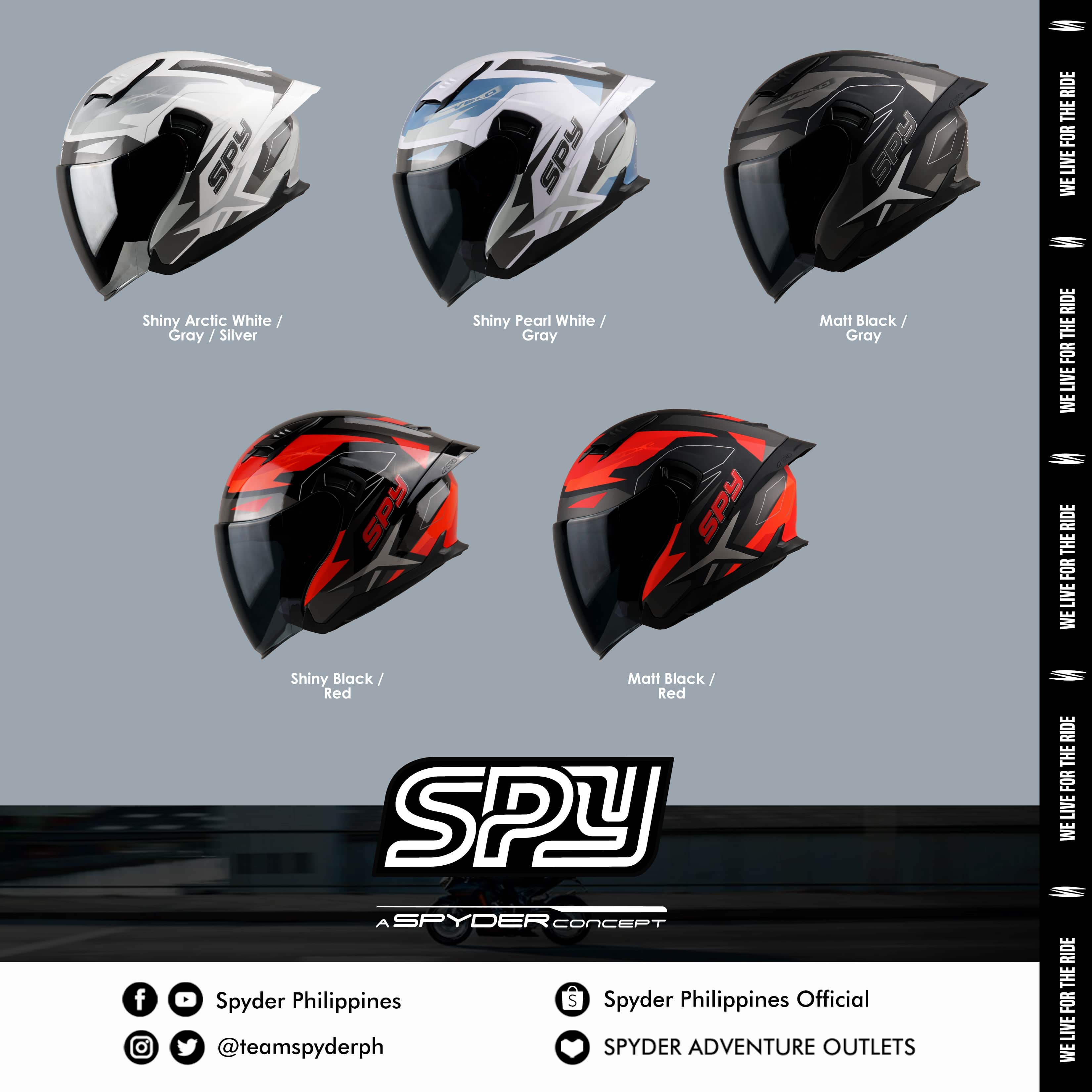 Spy VELO JET S1 - Open Face Dual Visor Helmet (FREE Clear Visor ...