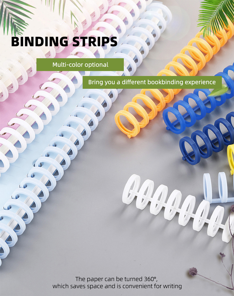 30 Hole DIY Loose-Leaf Plastic Binding Ring Notebook Binding Spiral ...