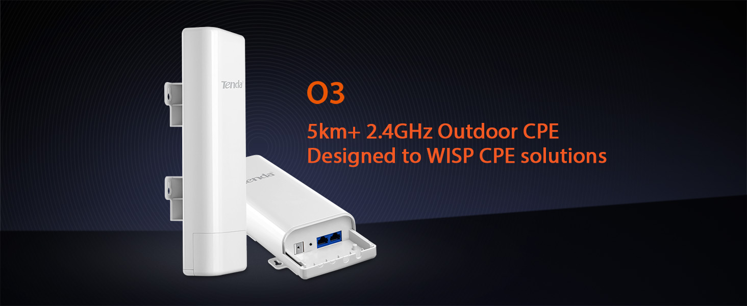 Tenda O3 v2 5KM Long Distance P2P Outdoor CPE | IP64 Waterproof | 12dBi ...