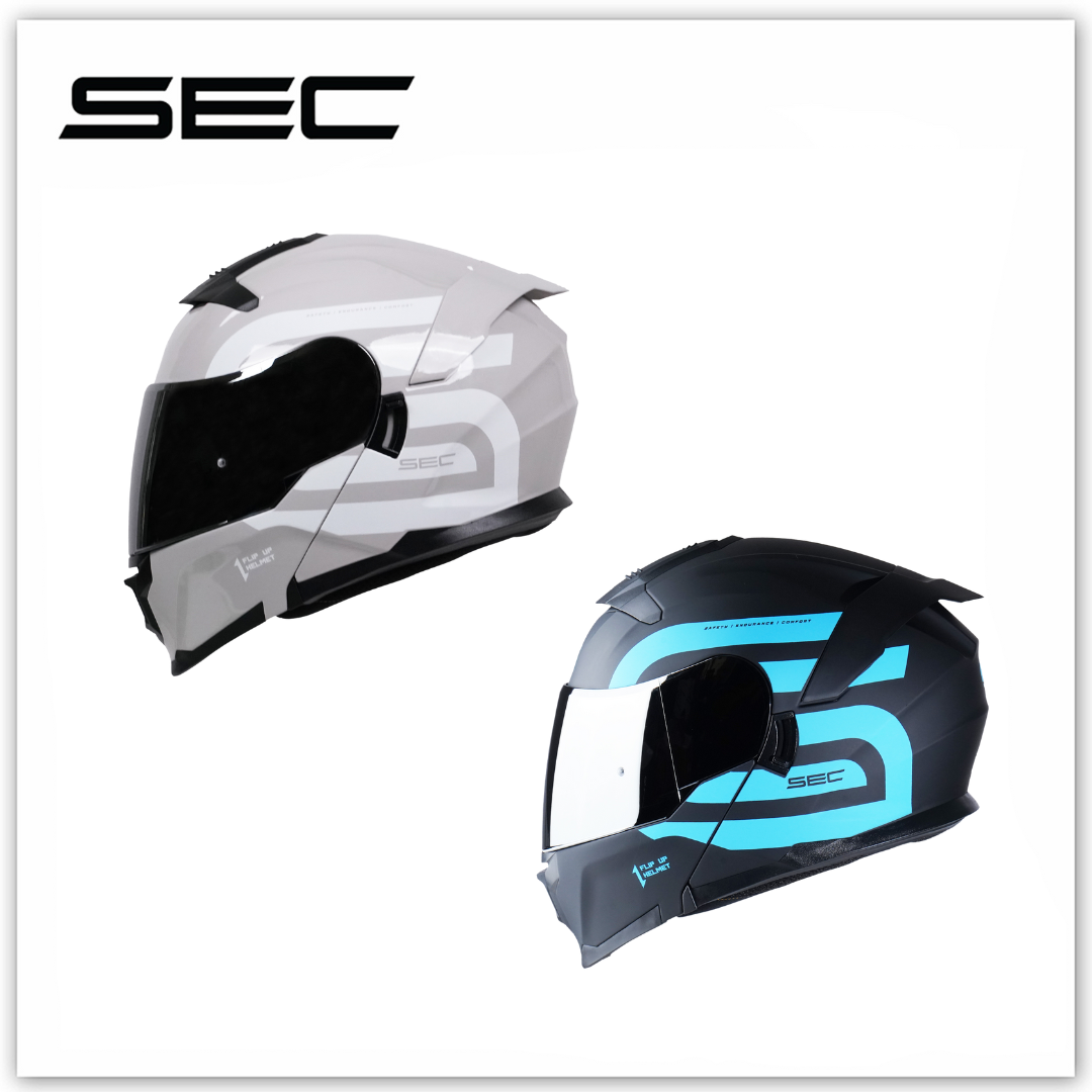 Sec Modular Helmet for Motorcycle Pilot - Solid (Gloss/Matte) (M-XL ...