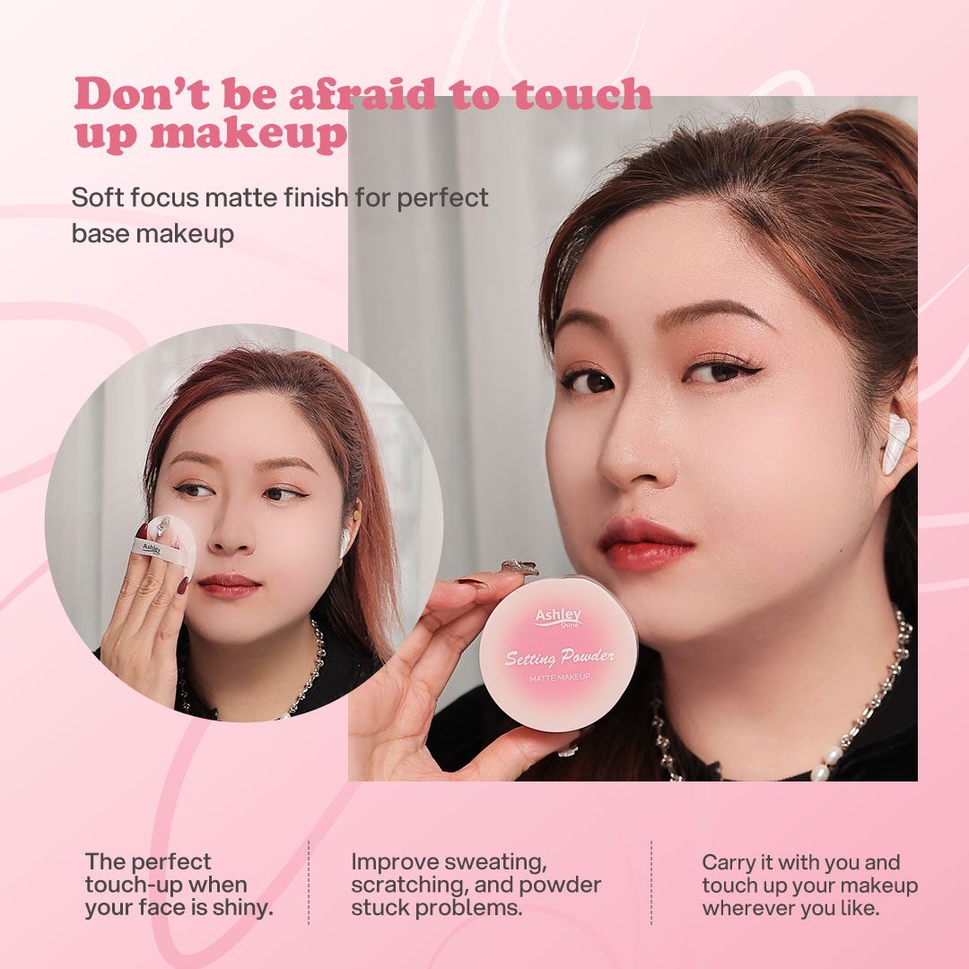 Ashley Shine Loose Powder Oil Control Matte Waterproof Face Powder Make ...