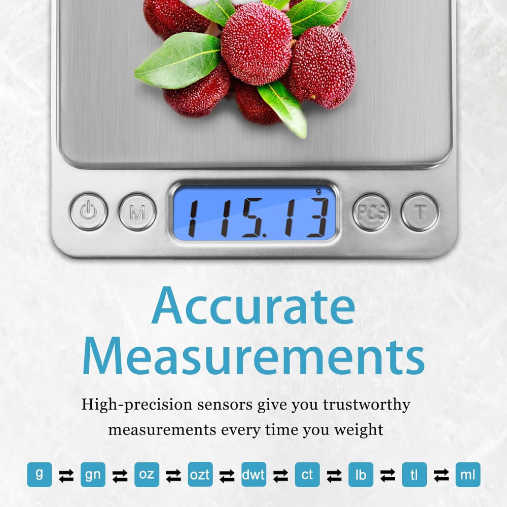 Food Weighing Scale Digital Kitchen Scale Weight Grams Cooking Baking ...