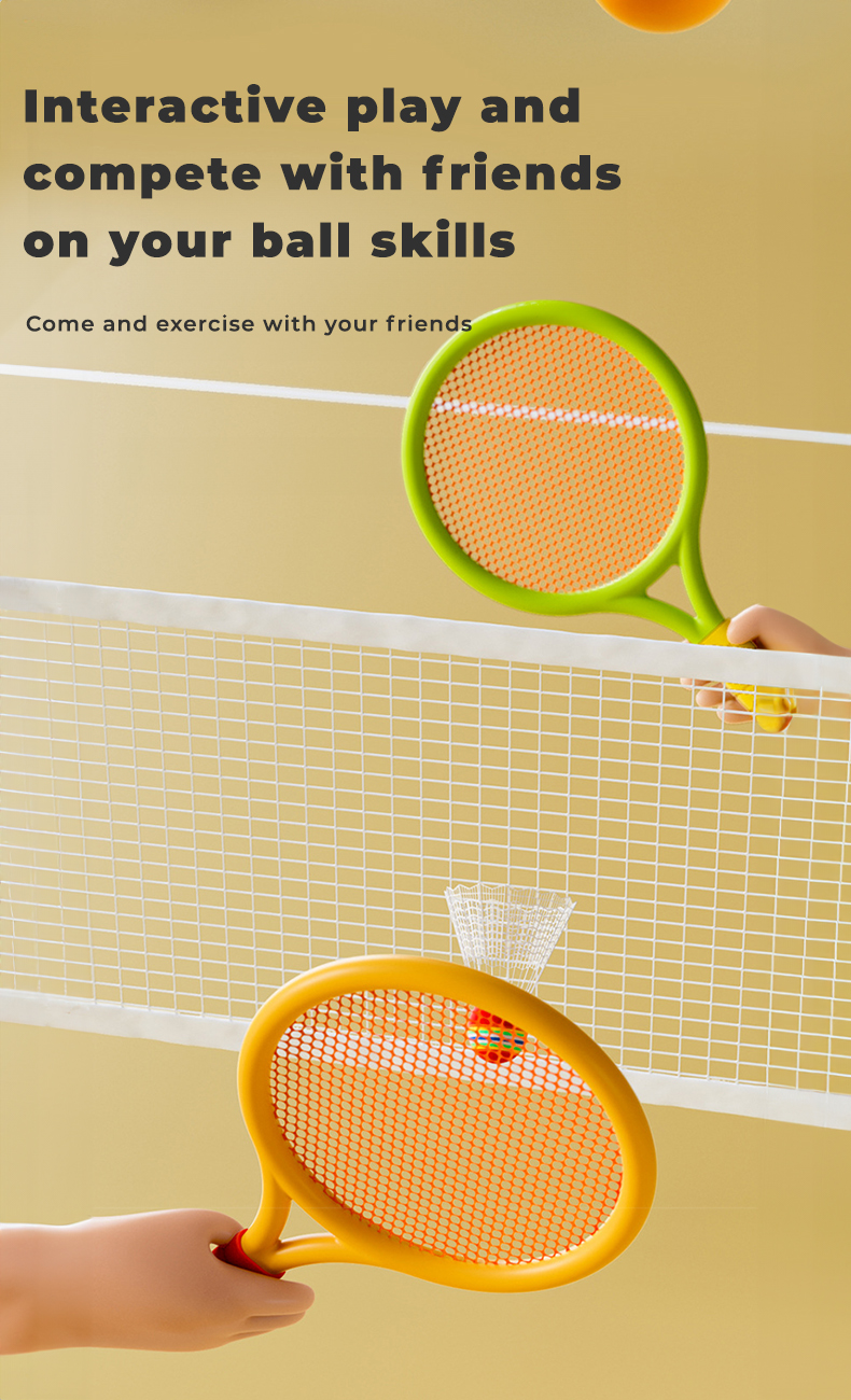 Baby Pro Kids Badminton/Tennis Rackets and Ball Toy Set Indoor and ...