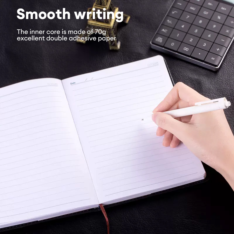 Deli Leather Writing Notebook 40/80 Sheets For Business Meeting Minutes ...