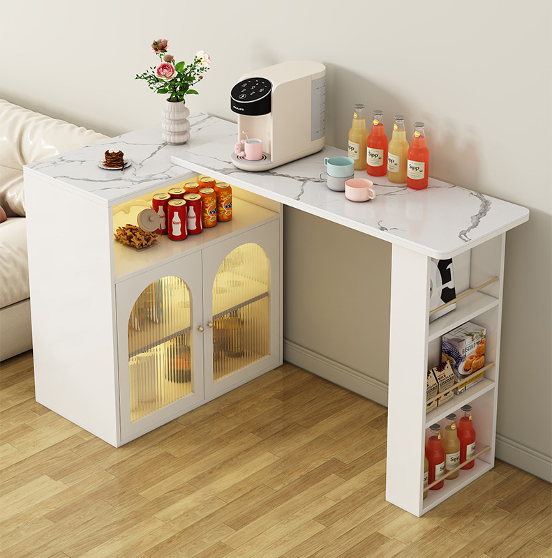 Transparent bar table home living room dining side table integrated ...