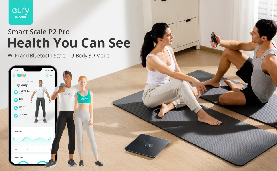 Eufy by Anker Smart Scale P2 Pro Digital Bathroom Scale, IPX5 ...