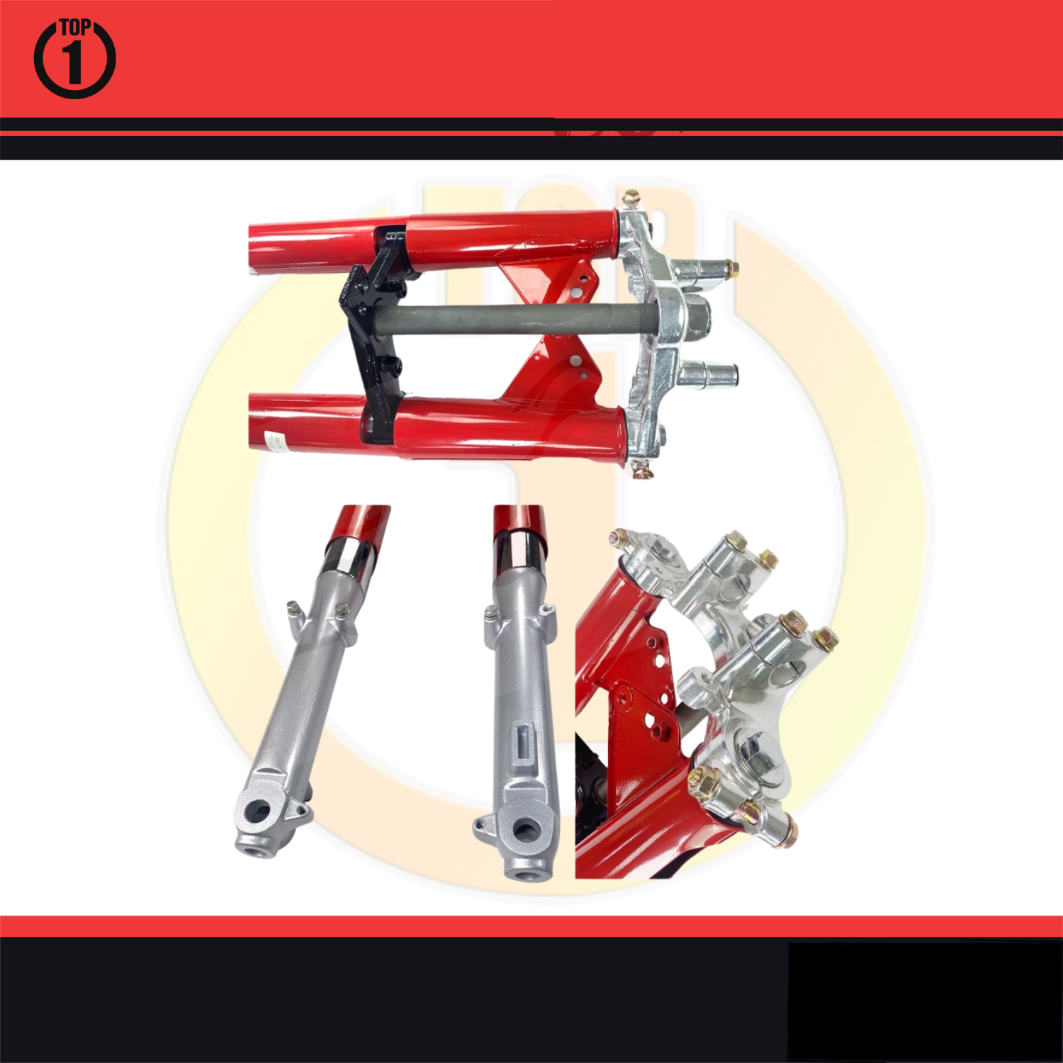 Top1 Motors front shock assembly with T Post assembly 1 Set For Honda ...