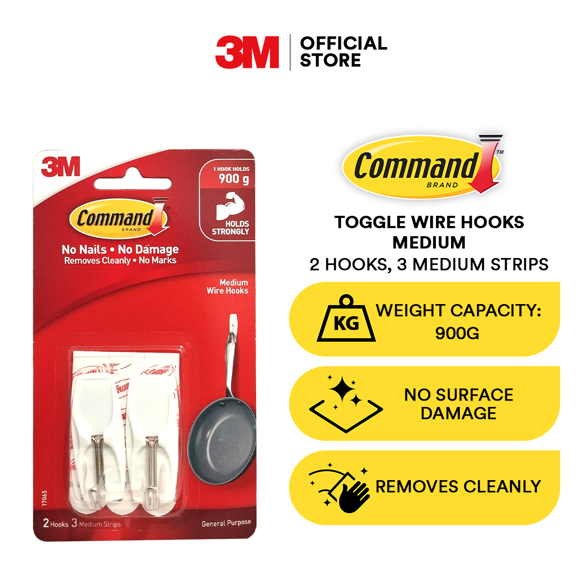 3M™ Command™ 17065 Toggle Wire Hook Medium | Shopee Philippines