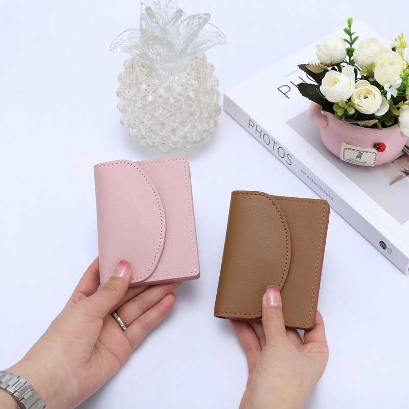 Mumu 1003 Cute Korean Leather Women Wallet Card Holder Solid Coin Purse ...