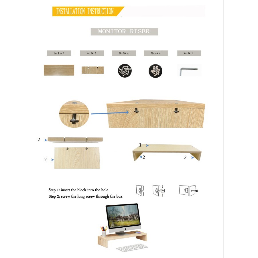 Monitor Stand Computer Screen Increased Shelf Computer Rack Desktop ...