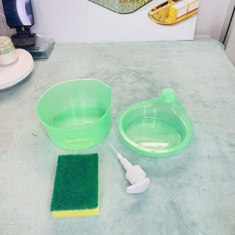 Dishwashing Soap Liquid Dispenser With Free Sponge Kitchen Circular ...