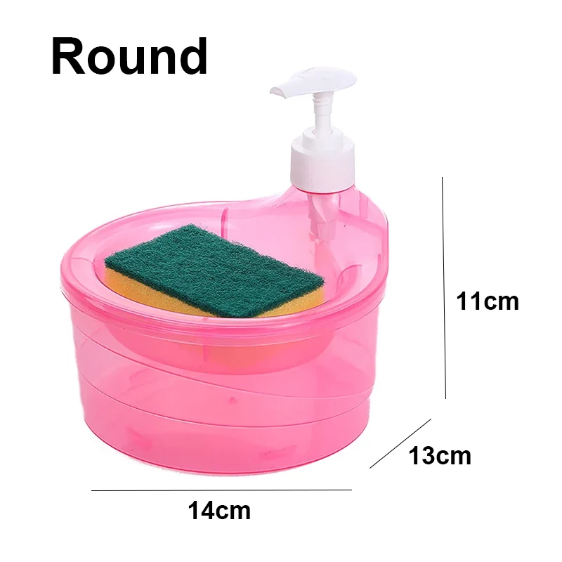Dishwashing Soap Liquid Dispenser With Free Sponge Kitchen Circular ...