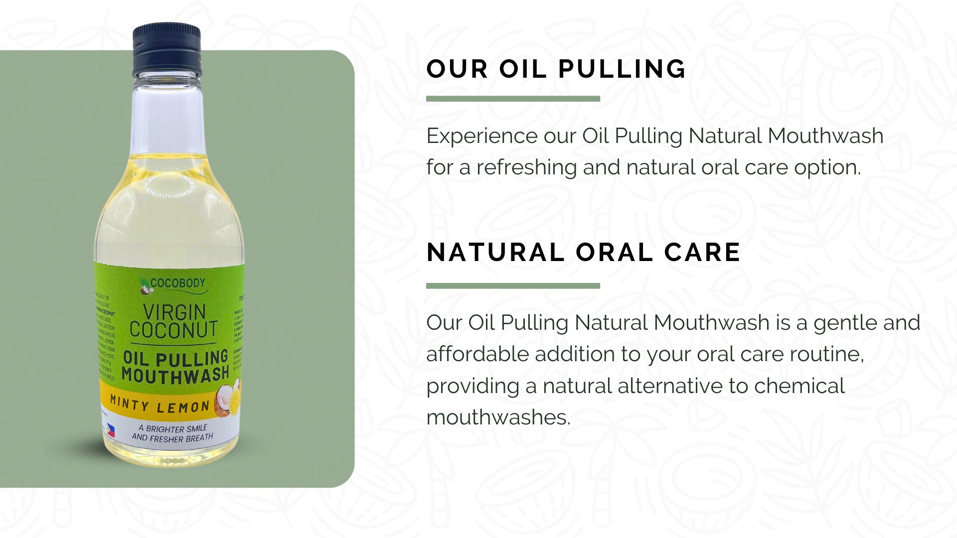 Cocobody, Oil Pulling Natural Mouthwash Minty Lemon 250ml | Shopee ...