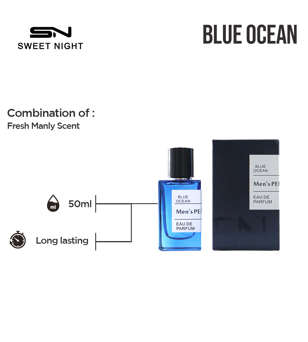 Blue Ocean Perfume 50ML Premium Edition By Sweet Night (NEW ARRIVAL ...