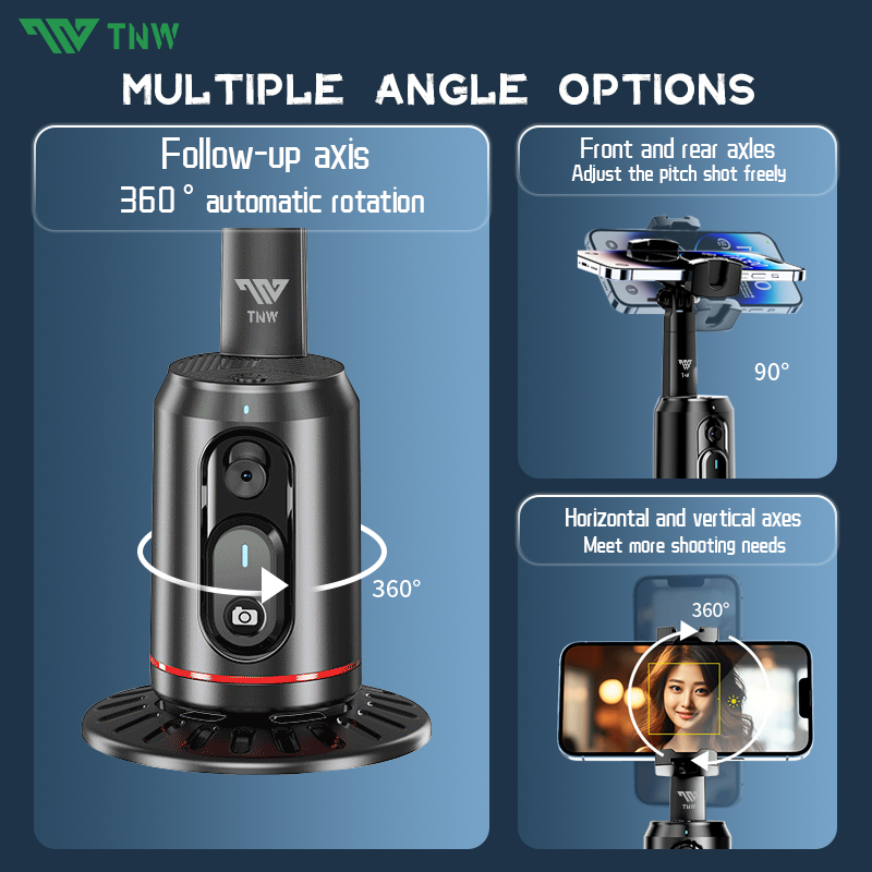 TNW P05 Face Tracking Selfie Stick Intelligent Tracking Tripod 360 ...