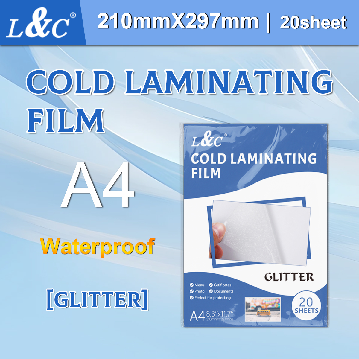 L&C Photo Top A4 Size 80 Micron Cold Laminating Film 20 Sheets | Shopee ...
