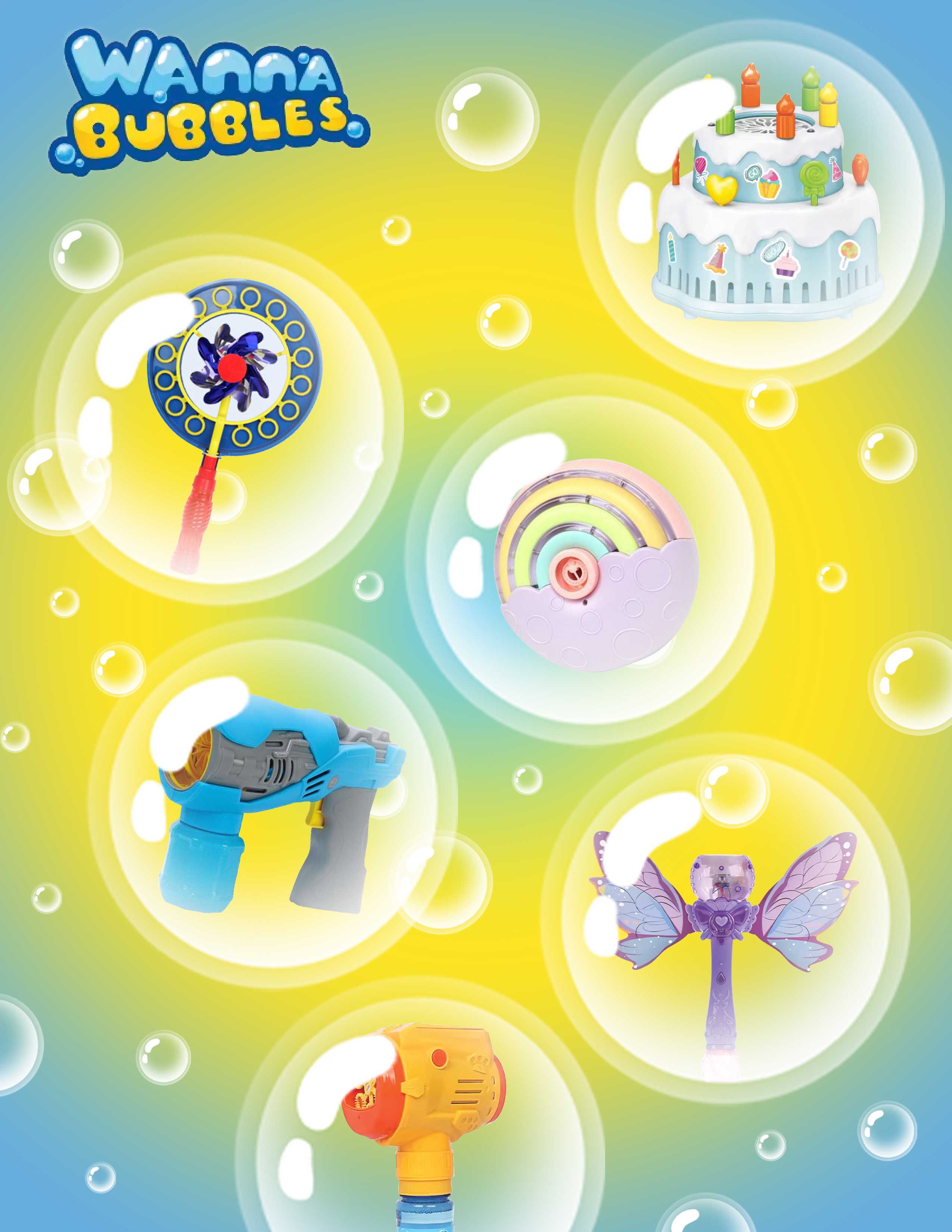 Wanna Bubbles Shark Cyclone Bubble Shooter Toy w/ 50ml Bubble Solution ...