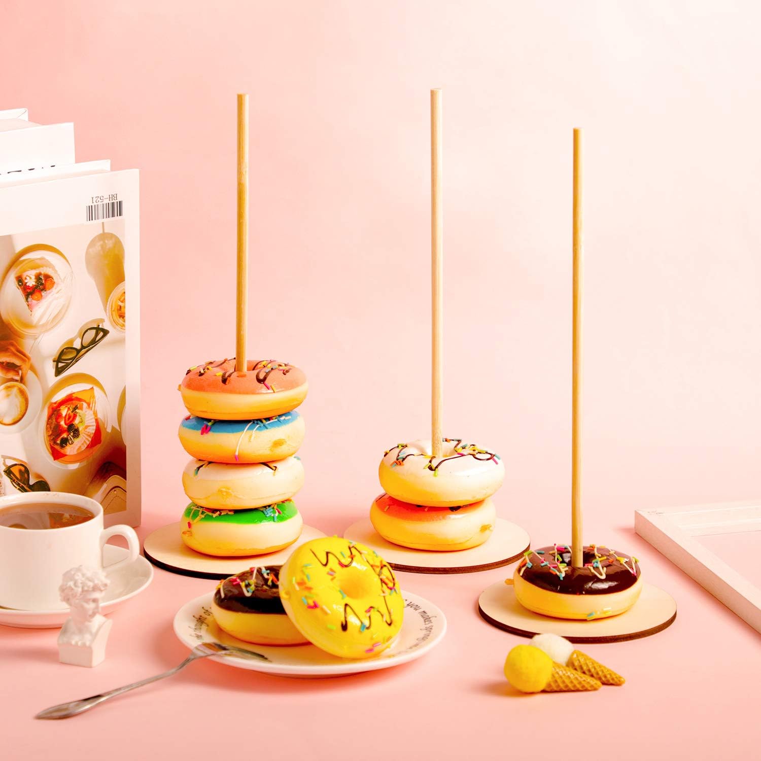 Wood Donut Stands Donut Display Stands Wedding Donut Bar Holder Dessert ...