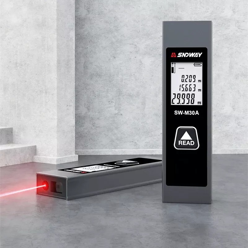 SNDWAY Mini Rechargeable Laser Distance Meter w/ 30 Meters Range, Class ...