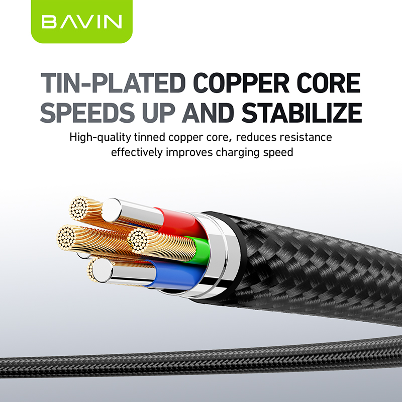 BAVIN CB333 PD 5A 240W 30W Super Fast Charging Nylon Braided w/ 2M For ...