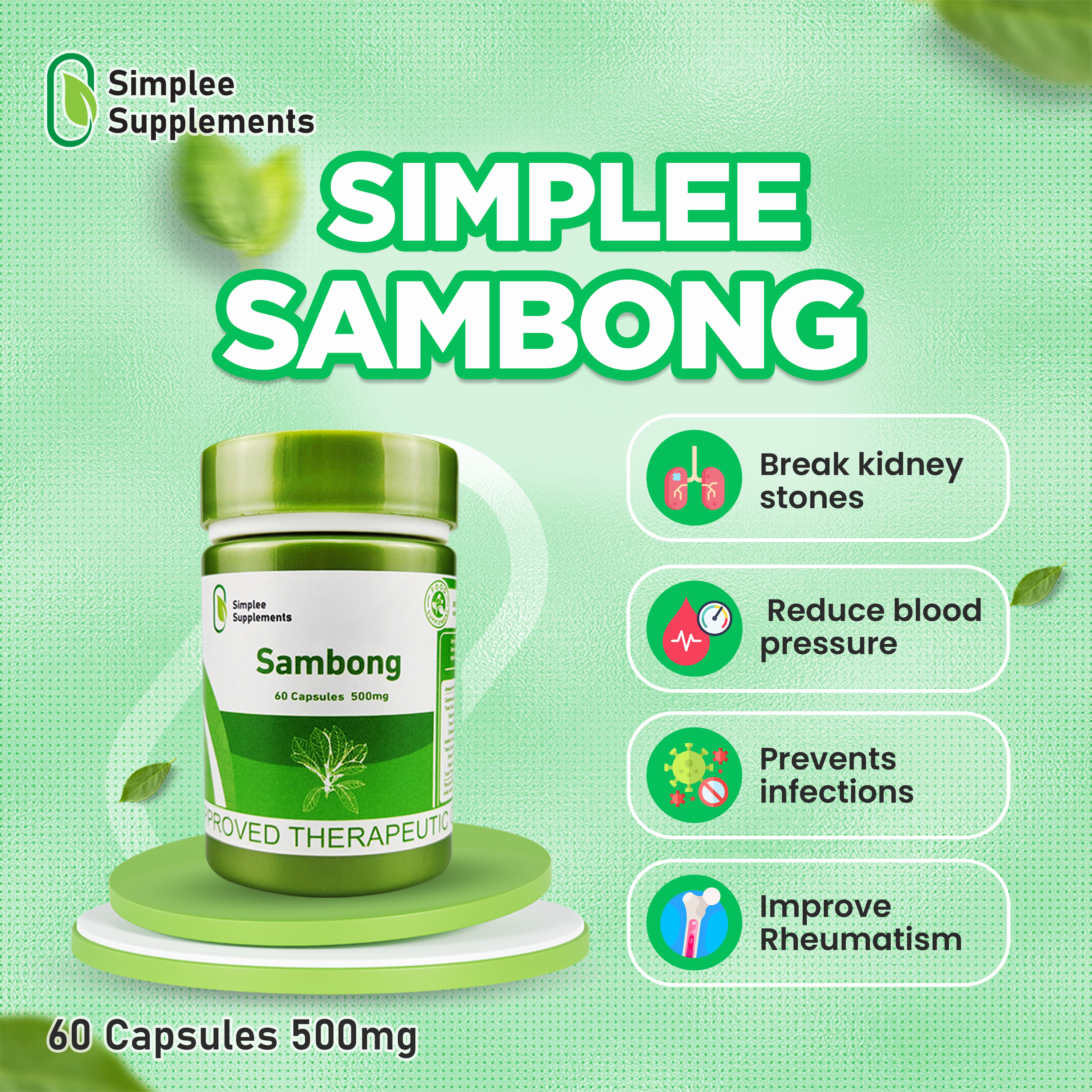 Simplee Sambong Capsule Supplement | Shopee Philippines