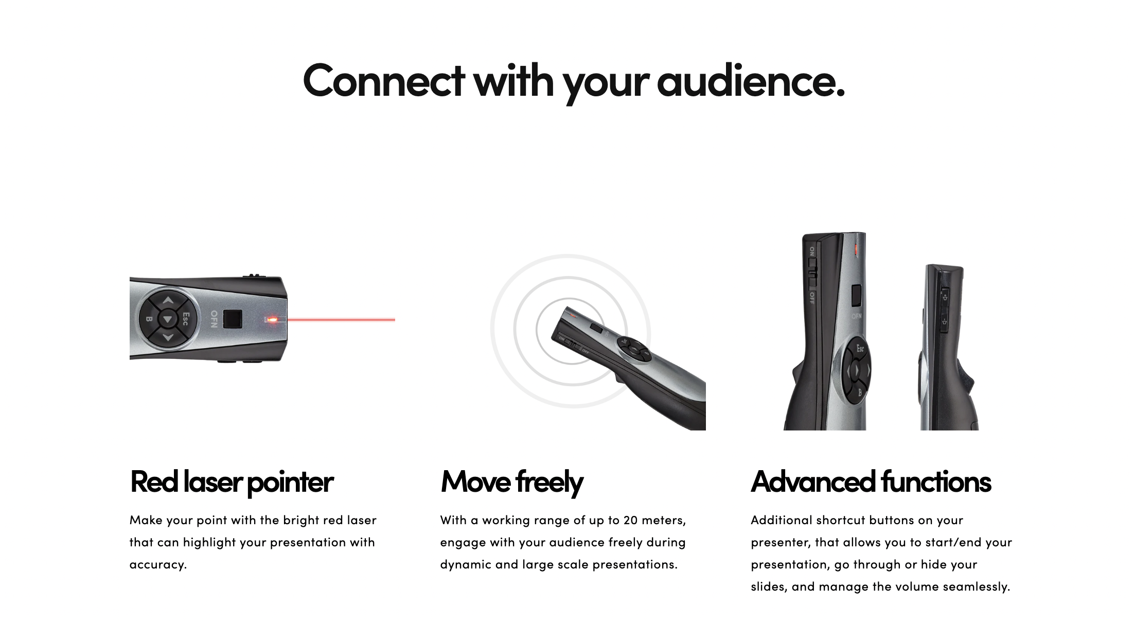 Prolink PWP102G Wireless Presenter with Air Mouse Red Laser for Laptop ...