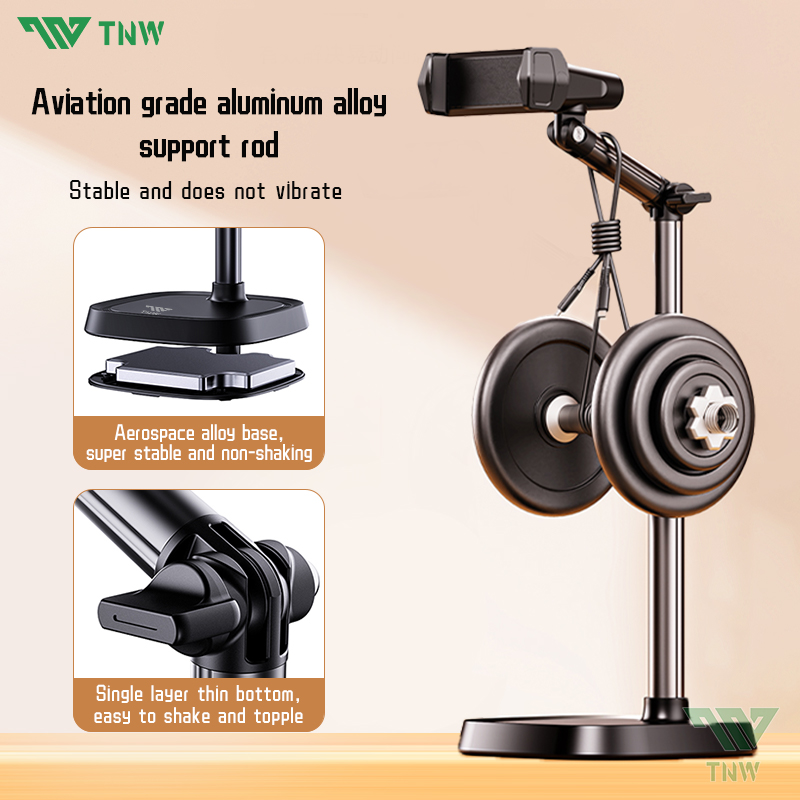TNW H16 Phone Holder Tripod Phone Desktop Stand Overhead Shooting 360 ...