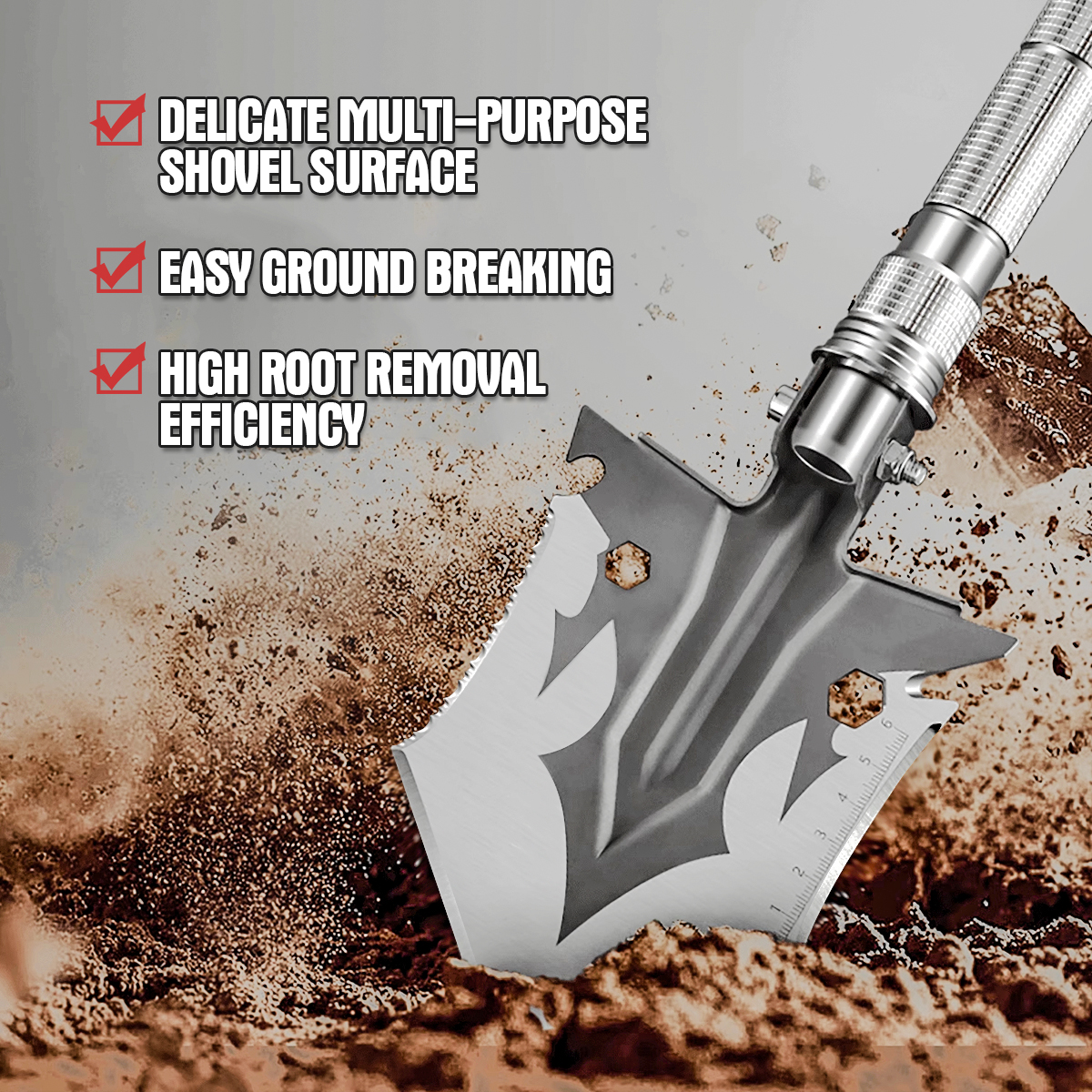 Heavy Duty Engineer Shovel Multipurpose Lengthened Folding Camping ...