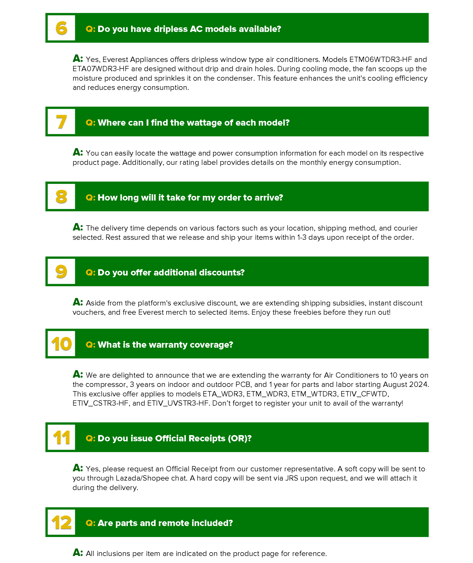 EVEREST 0.7HP Non Inverter Window Type Aircon/ with Healthy Air Filter ...