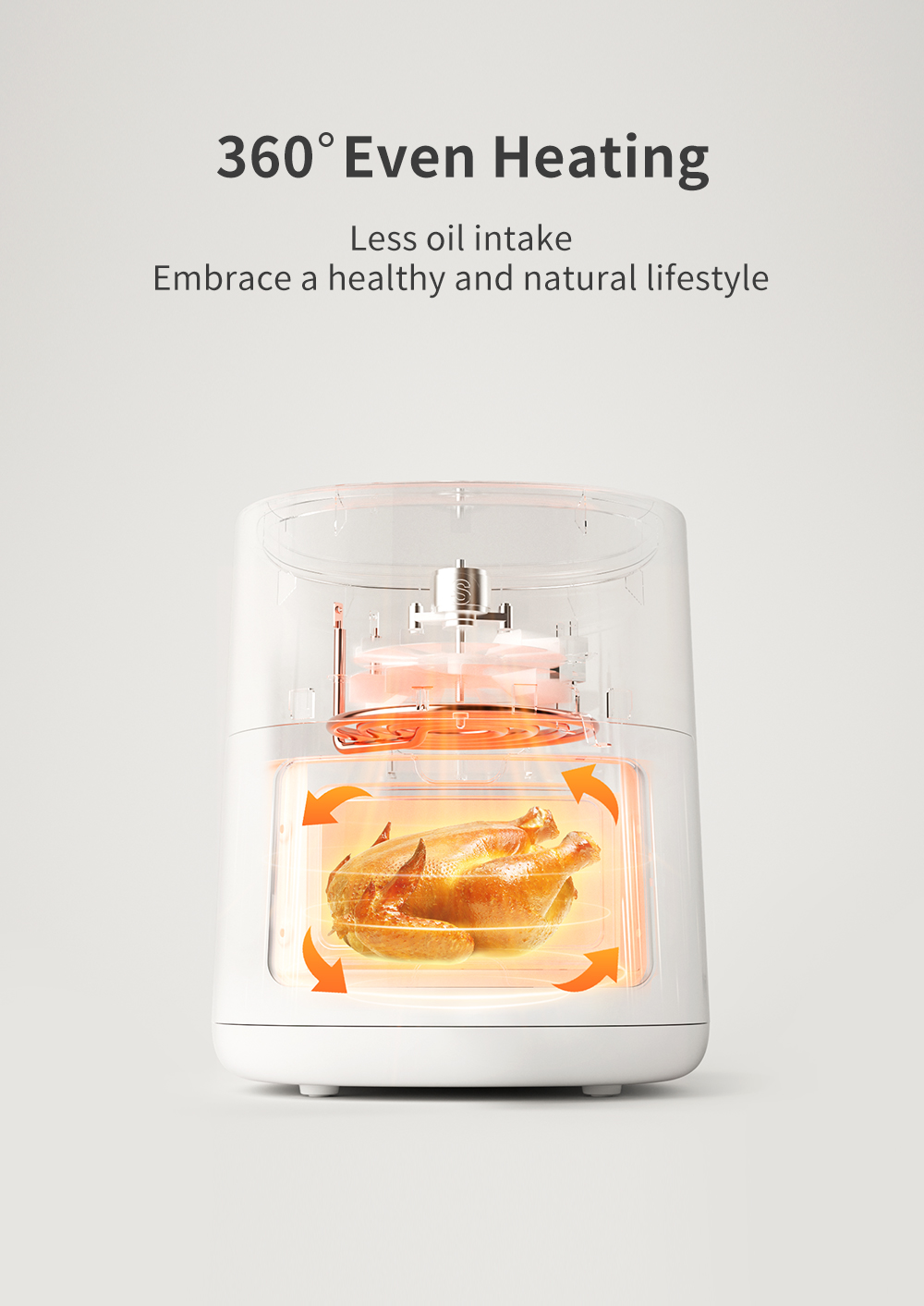 INSSA x Simplus 5L Air Fryer Viewable Window Touch Screen Multi-function Household Use Gen-S C1 ...