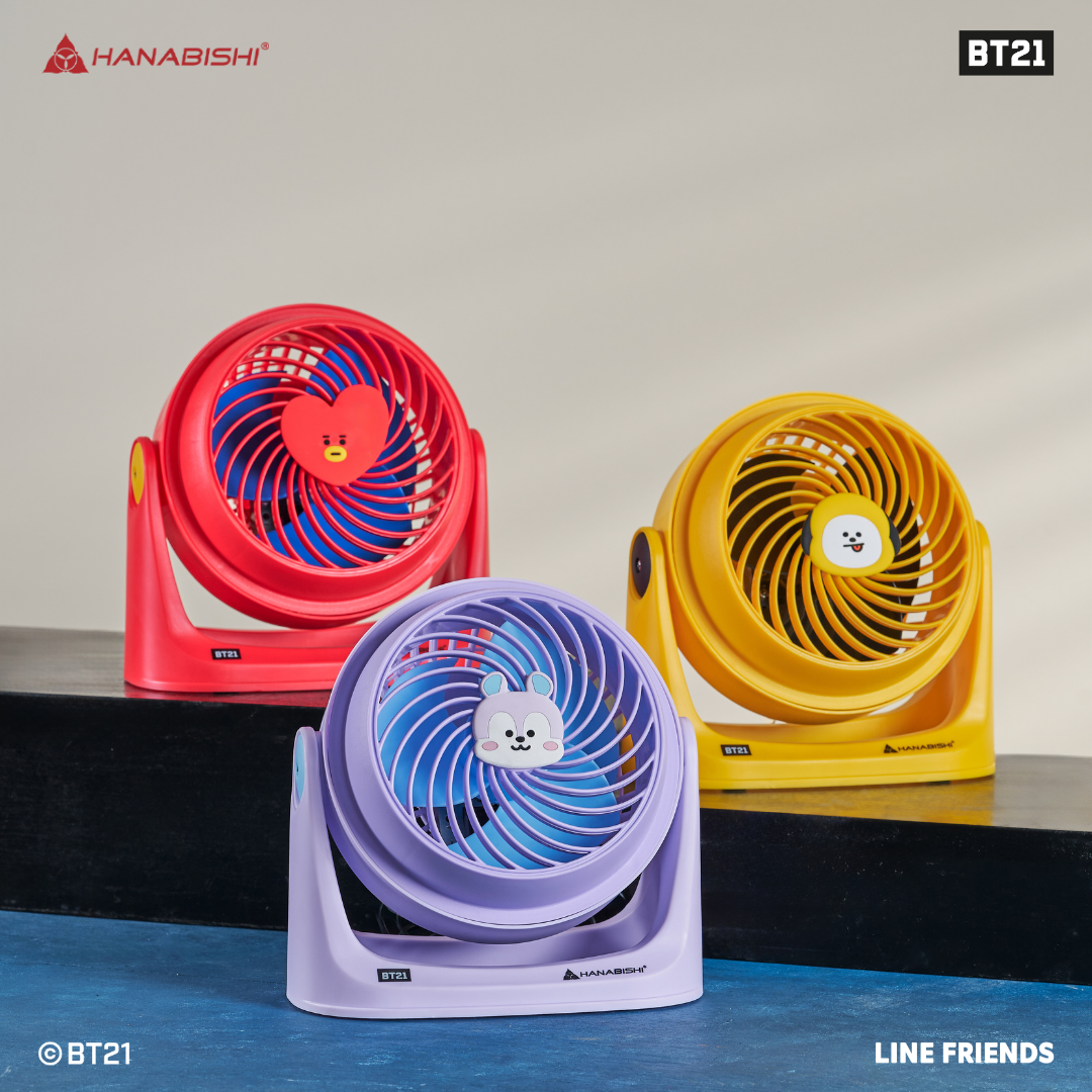 Hanabishi Desk Fan Mini Jumbo BT21 Chimmy | Shopee Philippines