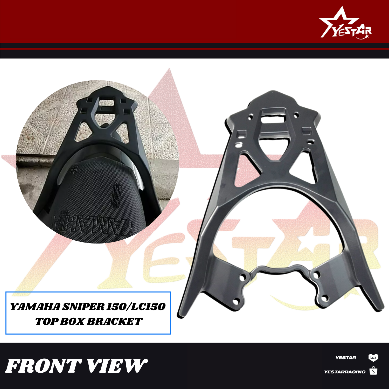 Yestar PH Sparrow Bracket Top Box Bracket Moto Box Grab Bar Bracket For ...