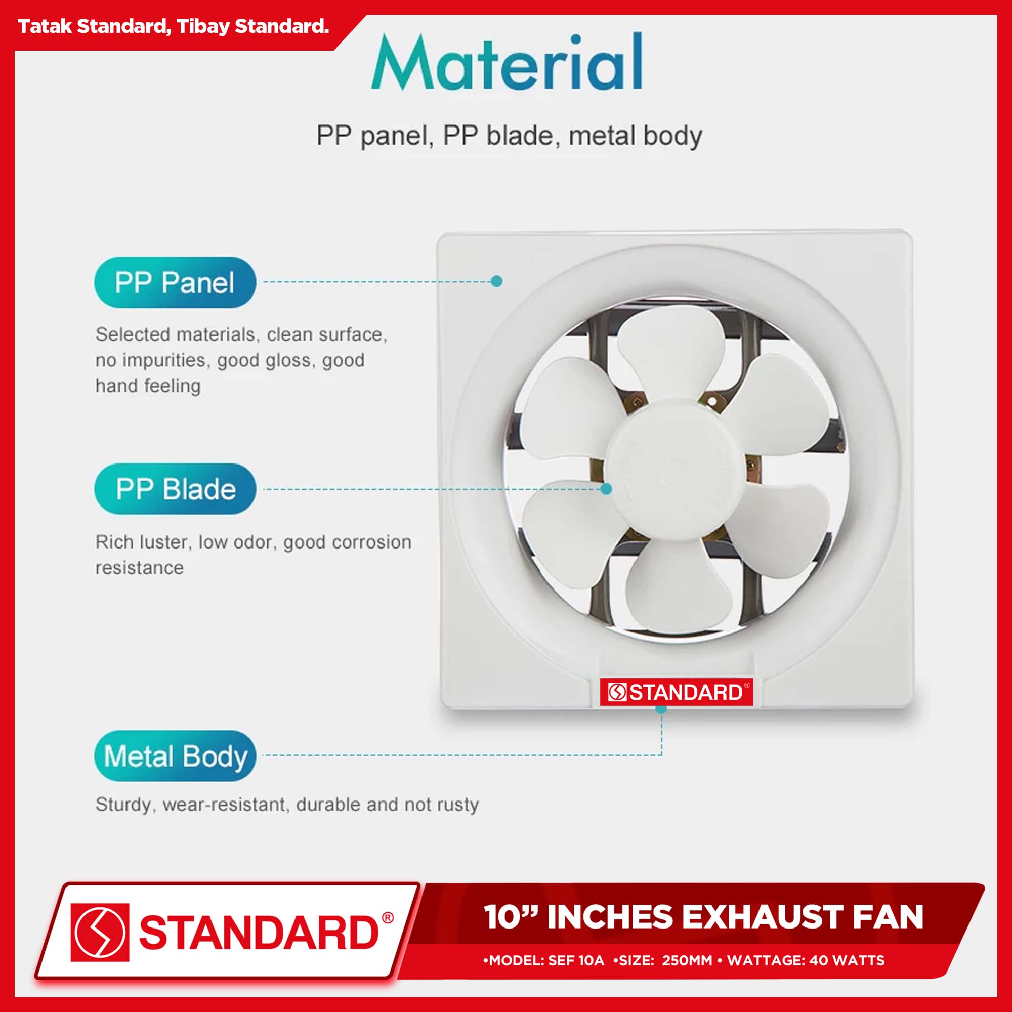 Standard Exhaust Fan Wall 10" SEF 10 | Shopee Philippines